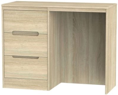 Monaco Oak Effect 3 Drawer Single Dressing Table - SASO Shop and Save Online
