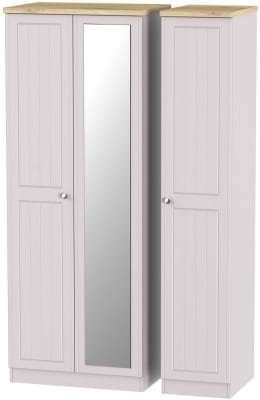 Vienna Cashmere 3-Door Tall Triple Wardrobe with Mirror - Elegant ...