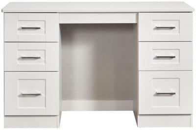 York White 6 Drawer Double Dressing Table - SASO Shop and Save Online